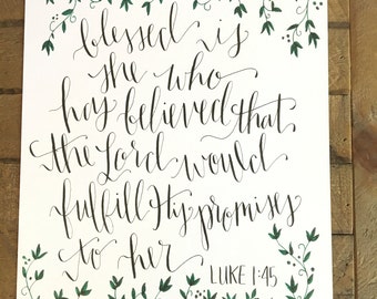 Luke 1 45 | Etsy