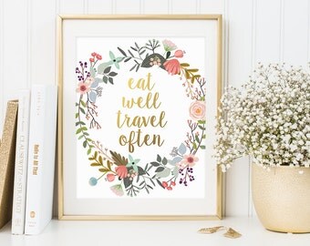 Eat well print | Etsy