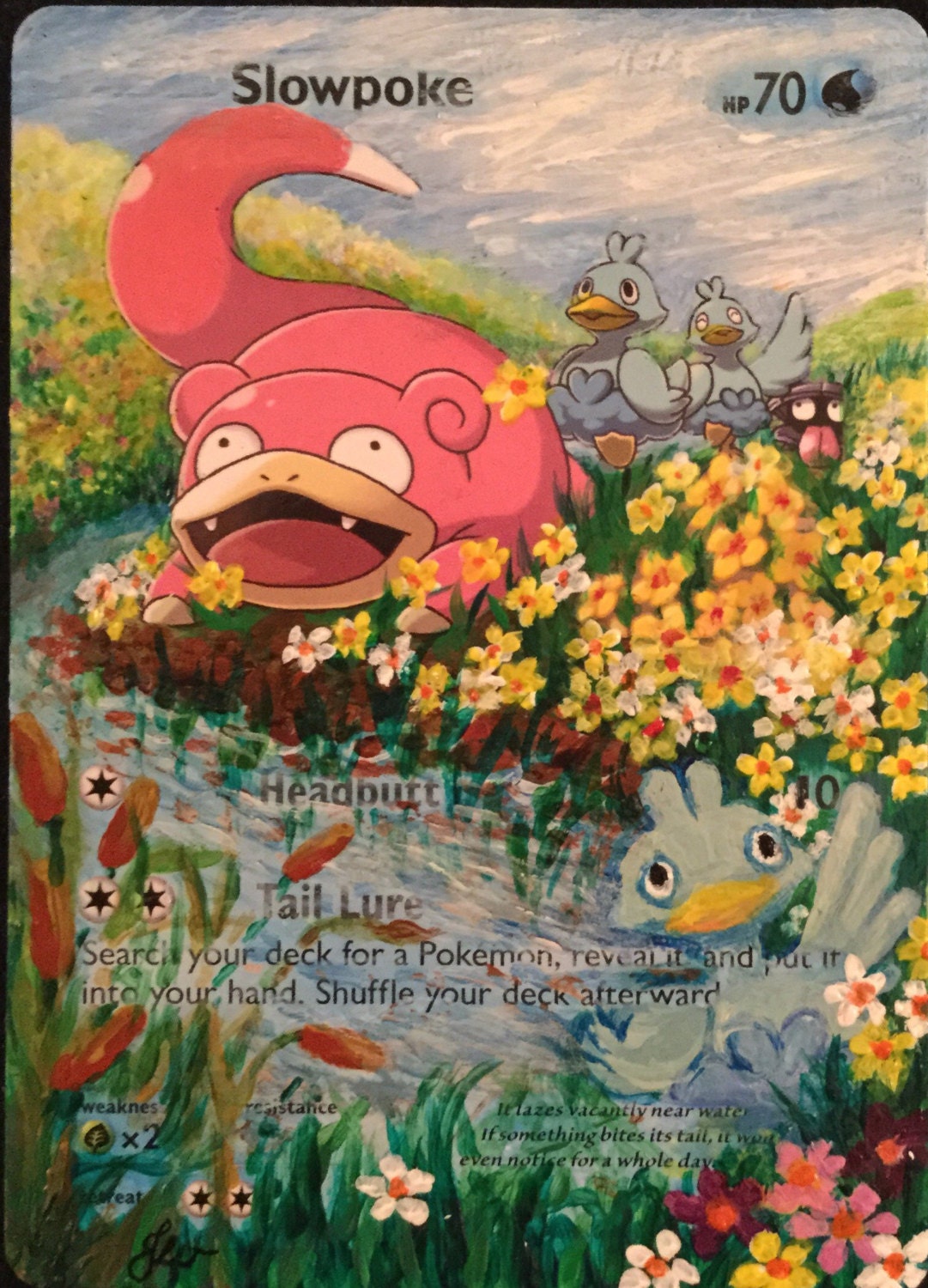 Slowpoke Extended Art Pokemon Card