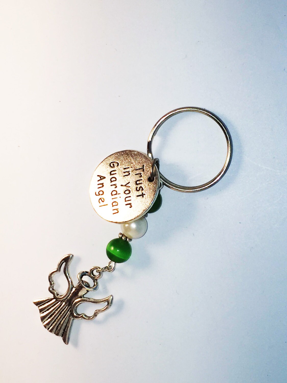 Guardian Angel Key Chain by onangelwingsthings on Etsy