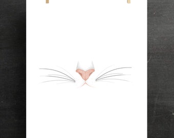 Cat nose print | Etsy