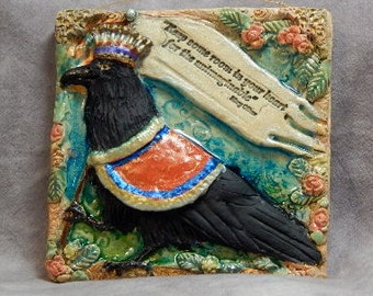 Raven tile | Etsy