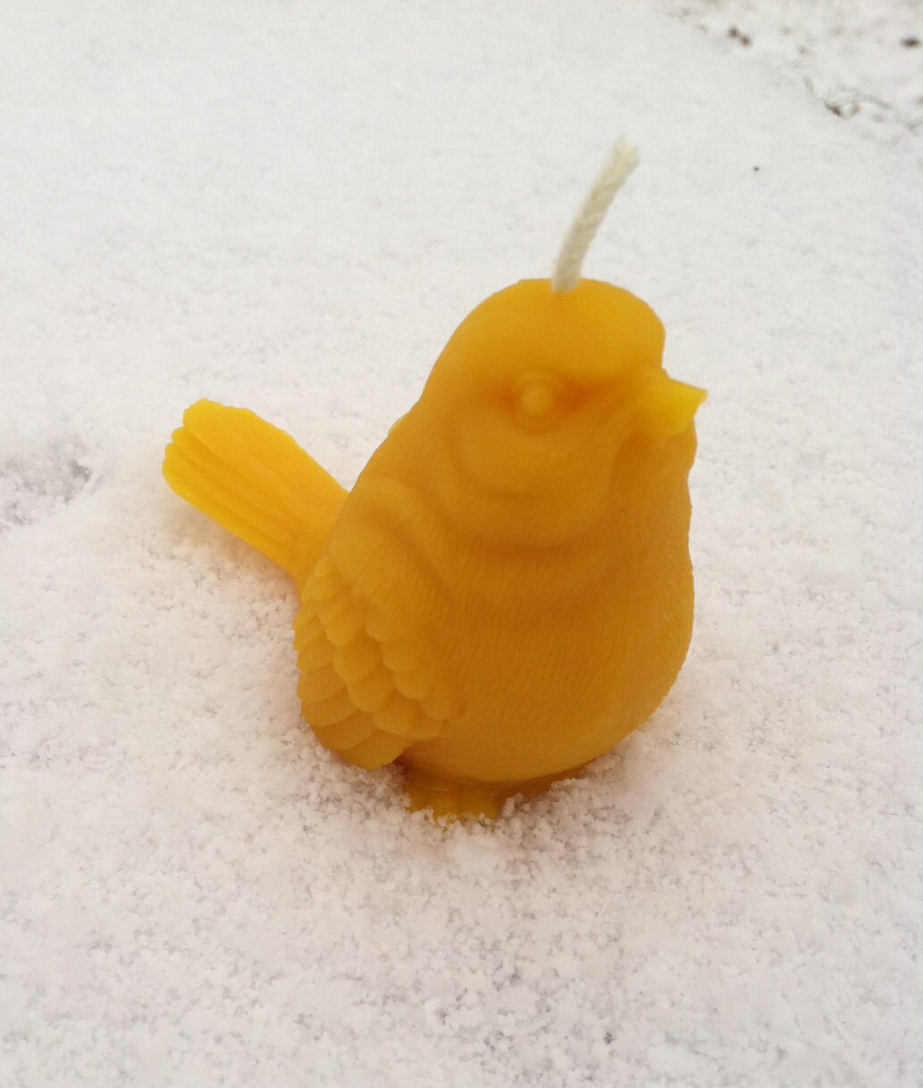 Bird Beeswax Candle