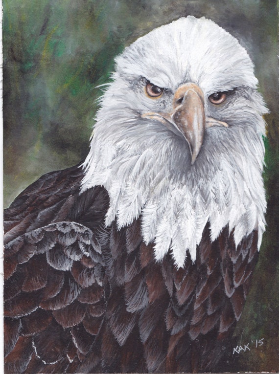 Original Eagle Watercolor Painting