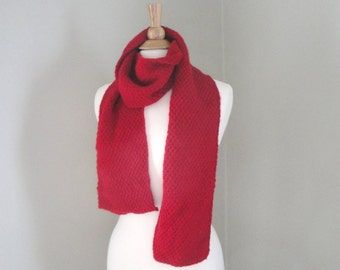 Mens red scarf | Etsy