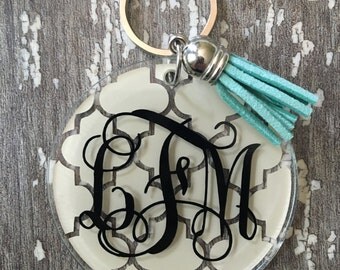 Items similar to 2 inch Monogrammed Keychain on Etsy