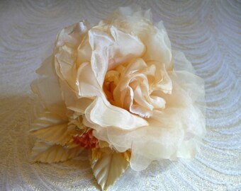 Peach silk flower | Etsy