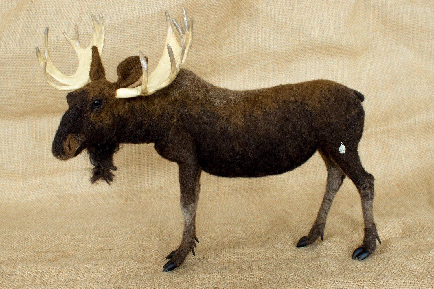 Made to Order Needle Felted Moose: Custom needle felted animal