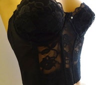Popular items for black lace bustier on Etsy