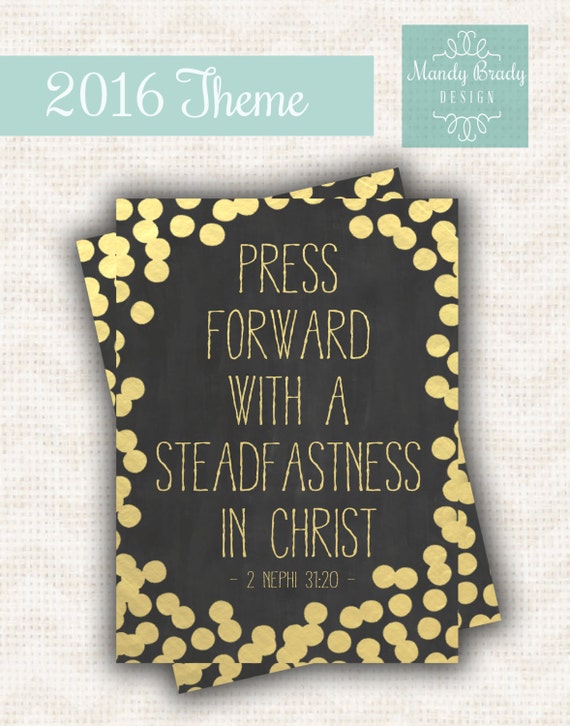 Items Similar To 2016 Mutual Theme Printables Press Forward With A