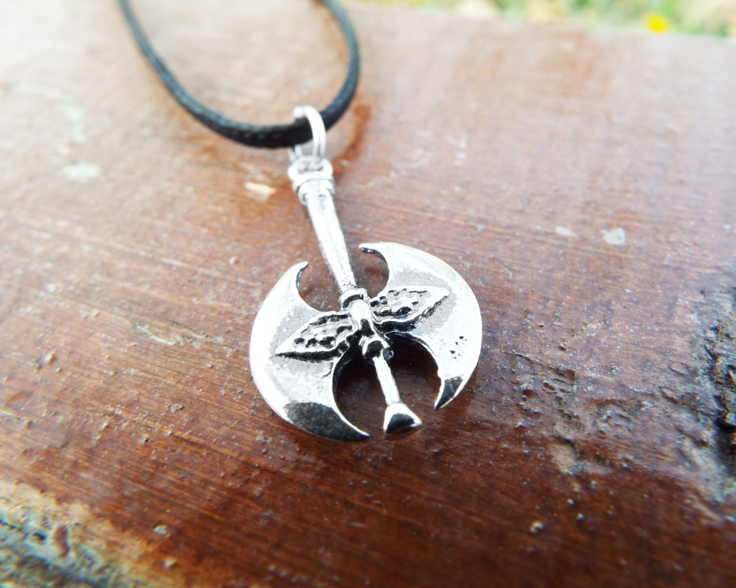 Pendant Silver Labrys Double Axe Symbol Sterling Handmade