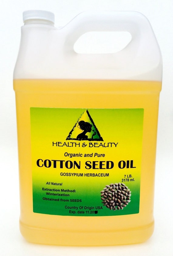 7 Lb 1 gal COTTON SEED OIL Organic Carrier Cold by HBOilsCenter