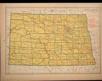 Nd railroad map | Etsy
