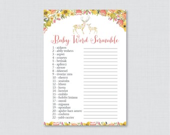 Baby Animals Name Game Baby Shower Printable by ShowerThatBaby