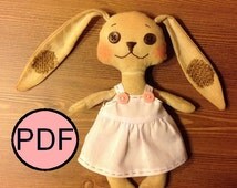 Unique cloth rabbit pattern related items | Etsy