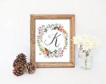 Unique letter k print related items | Etsy