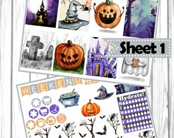 Halloween watercolor | Etsy