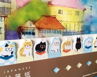 Black cat t-shirt sticky note meow meow blue shirt memo pad