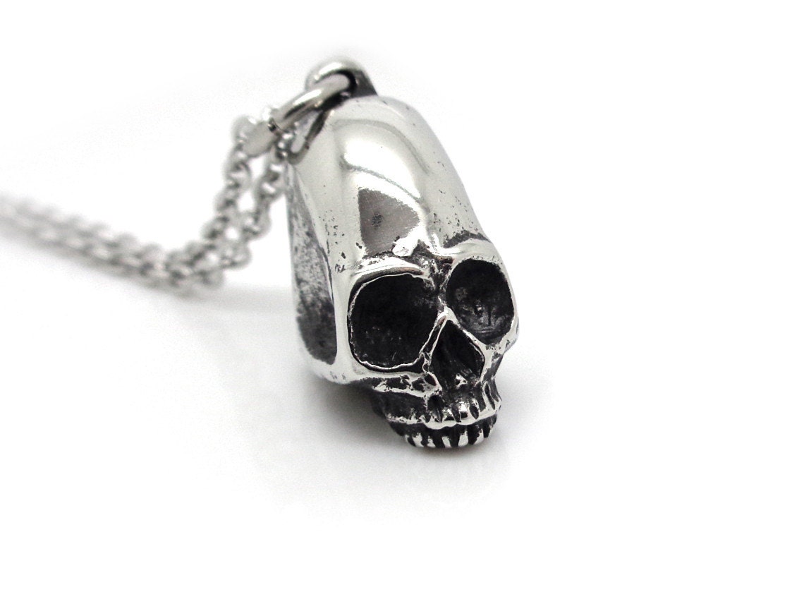 Elongated Skull Pendant Necklace Cranial Deformation Inca Maya