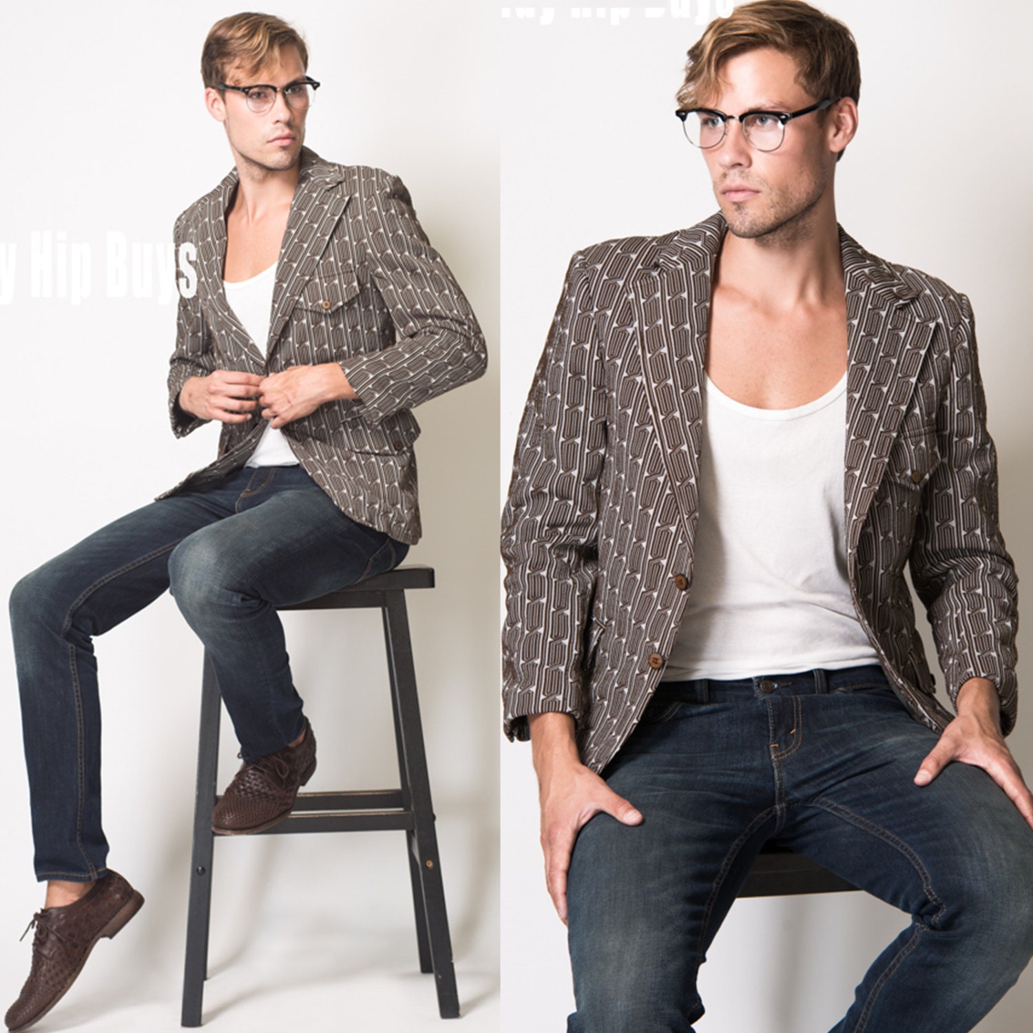 Men’s Jacket, Men’s vintage jacket, Mod Jacket, Men’s brown jacket, Men ...