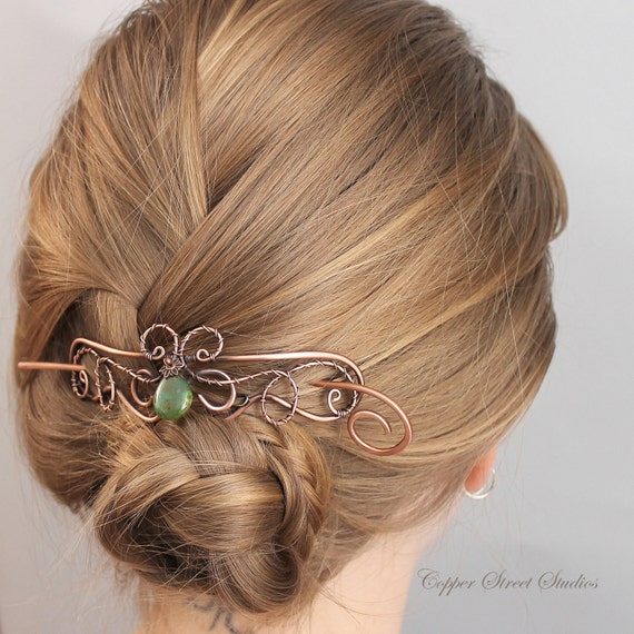 Wire Work Hair Clip Elven Hair Slide Wire Wrapped Hair