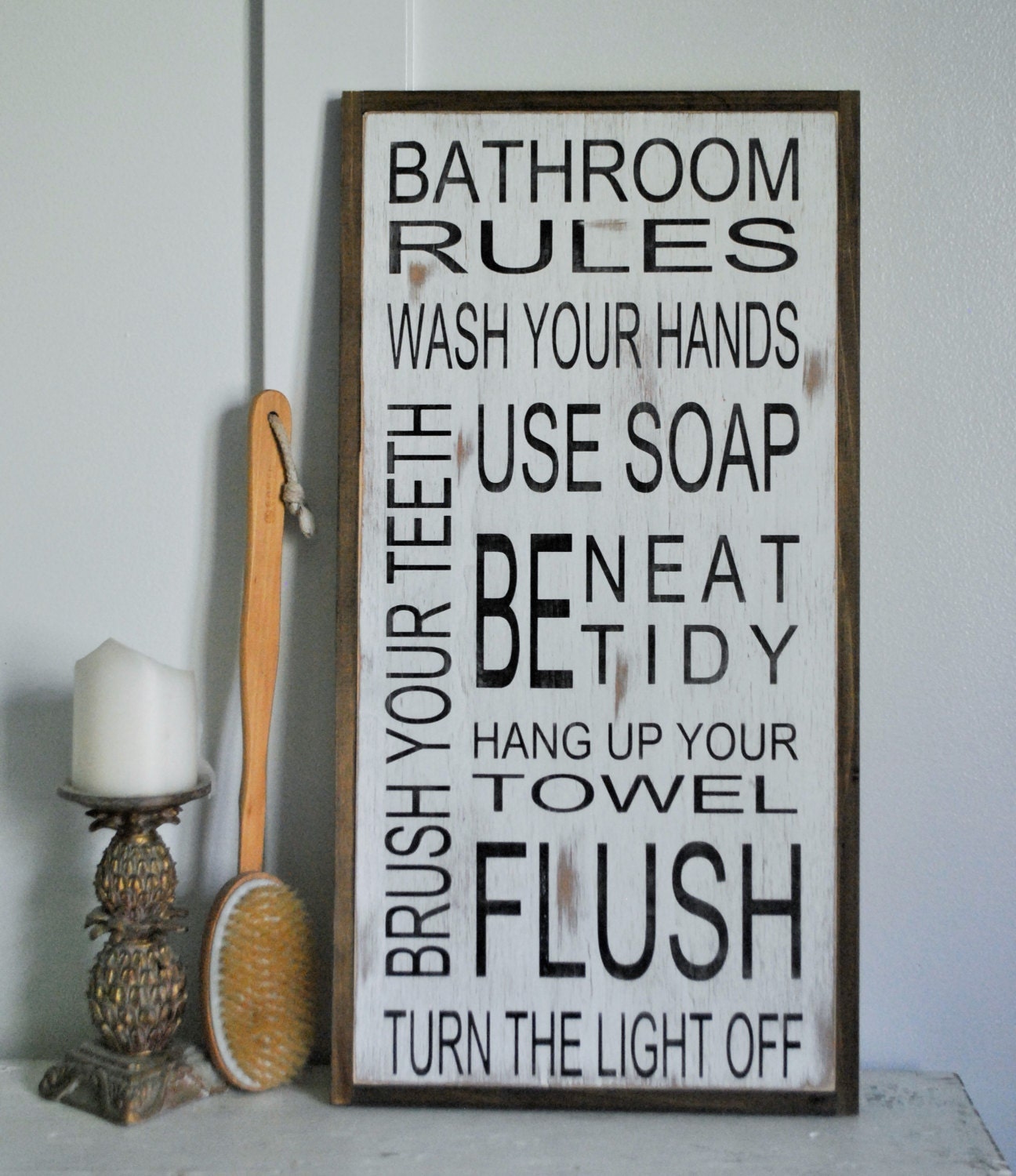 Courtesy Flush Sign Bathroom Rules