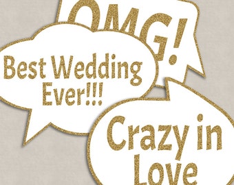 35 Rustic Wedding Photo Booth Prop Printables by YouGrewPrintables