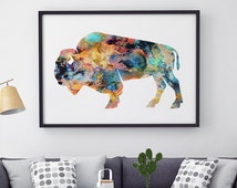 Unique buffalo poster related items | Etsy