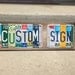 Custom License Plate Signs Personalized gift Custom Gifts