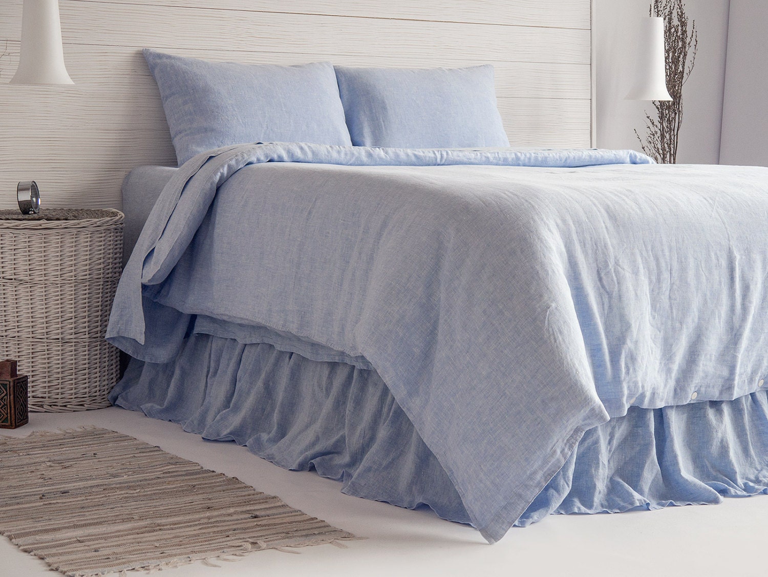 Linen Duvet Cover Stone Washed Super Soft & 3pc Sets SEAMLESS