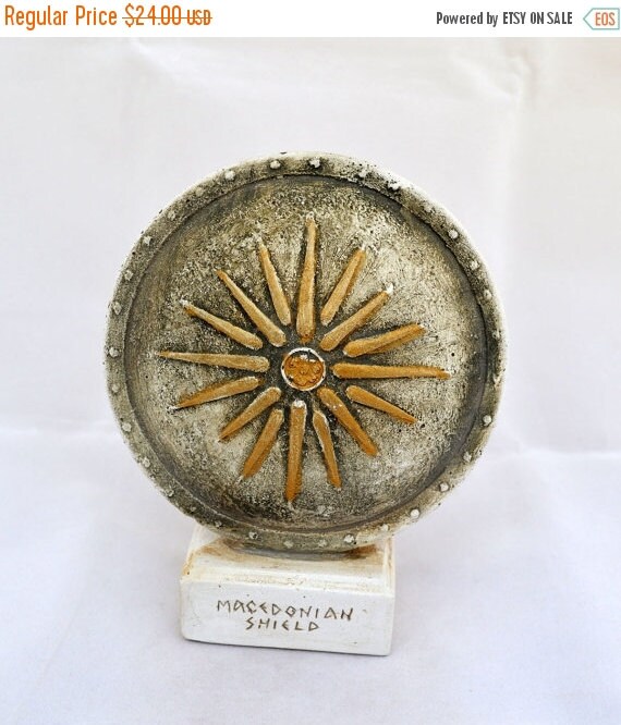 Macedonian Shield sculpture Great Alexander Verginas star