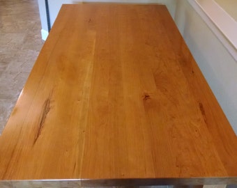 Round Table Top Solid Black Cherry Wood // by SelectWoodWorks