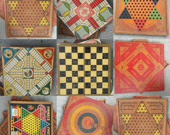 Checkers board game | Etsy