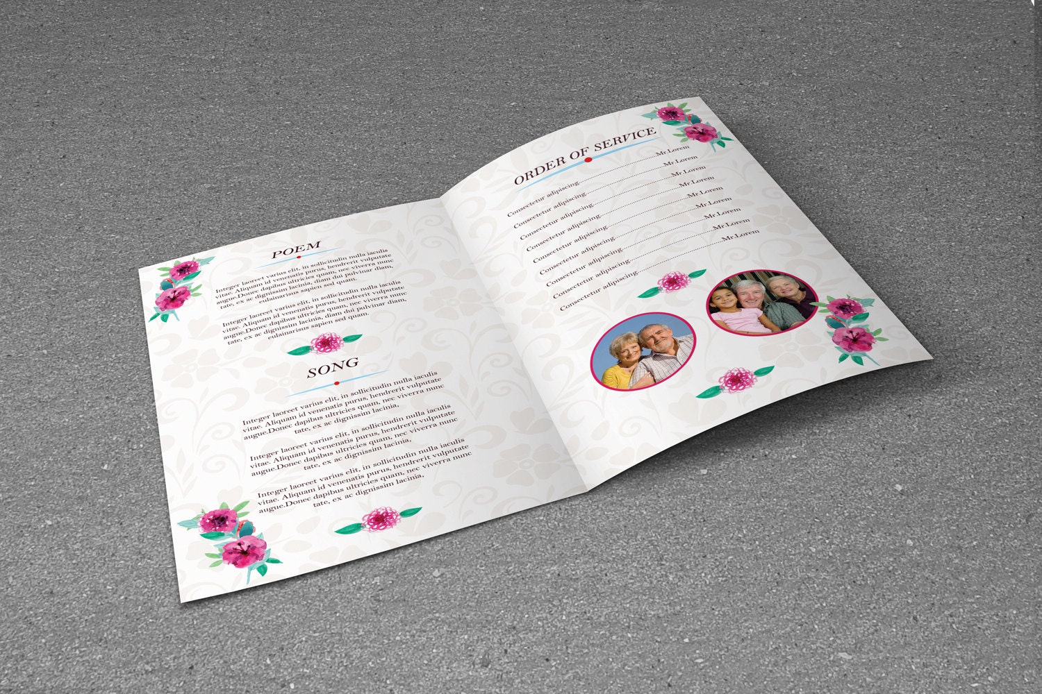 Printable Funeral Program Template memorial program Template