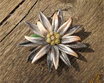 Unique edelweiss brooch related items | Etsy