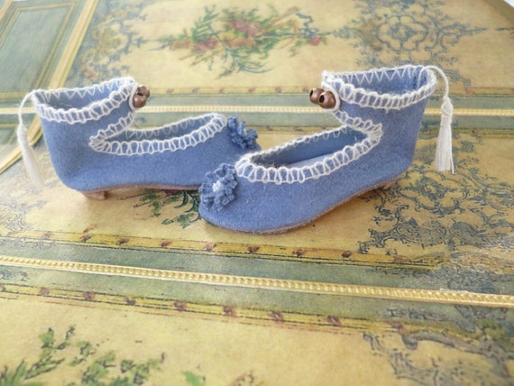 Leather Shoes For Antique German Or French Bisque Doll Length