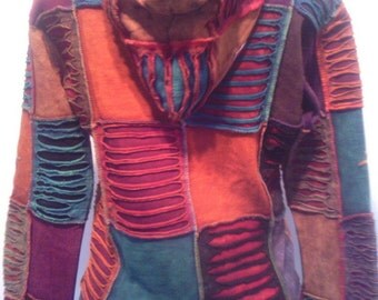 Patchwork hoodie | Etsy