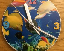 Unique fish clock related items | Etsy
