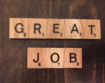 Black Scrabble Alphabet Refrigerator Magnets . . . .All Grown