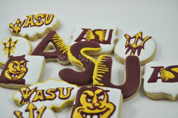 ASU Assortment Decorated Sugar Cookies 1 Dozen sweet