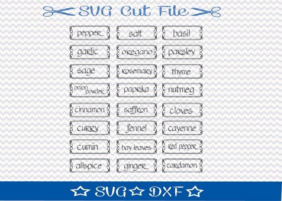 Spice Labels SVG Bundle / SVG Cut File / SVG Download