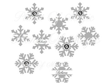 Snowflake monogram | Etsy