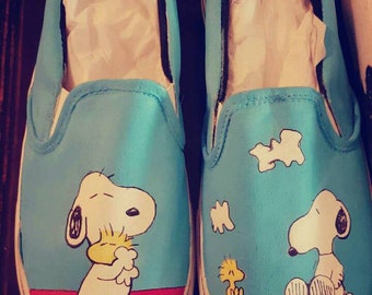 Snoopy sneakers | Etsy