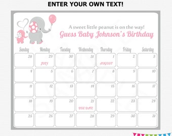 Elephant calendar | Etsy