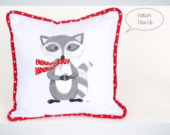 Raccoon pillow | Etsy