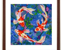 Popular items for koi fish art on Etsy