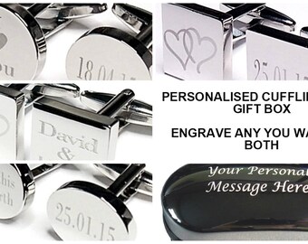 Items similar to Rectangle Hand stamped Copper Cufflinks - Gift for Him ...