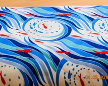 Unique waves fabric related items | Etsy