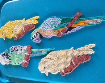 Items similar to Bird Magnets -Winter Birds - Glass Tile Magnet Set on Etsy