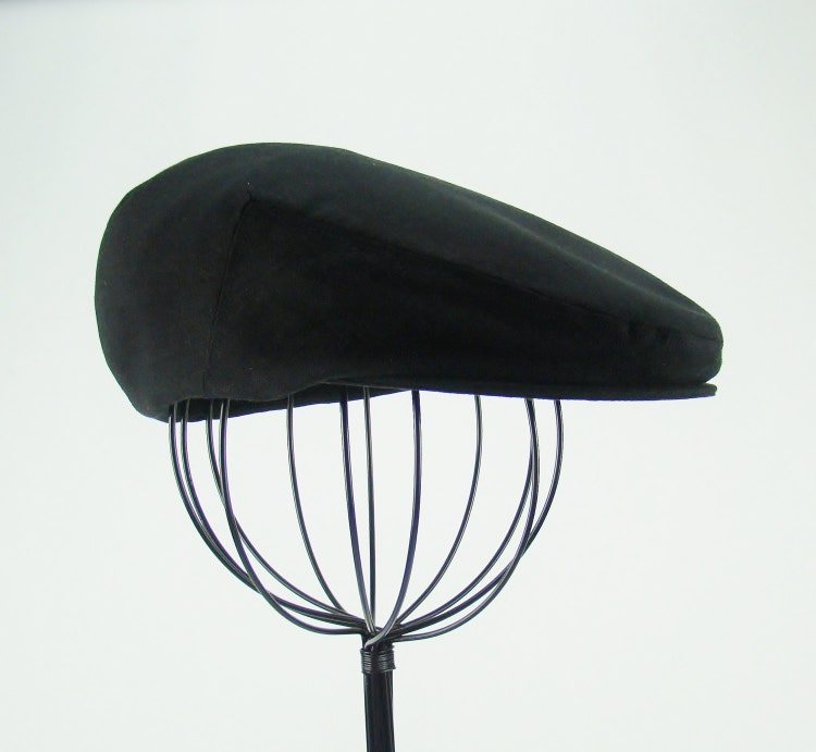 Men's Black Linen Cotton Blend Jeff Cap Ivy Cap by SookiesHatShop